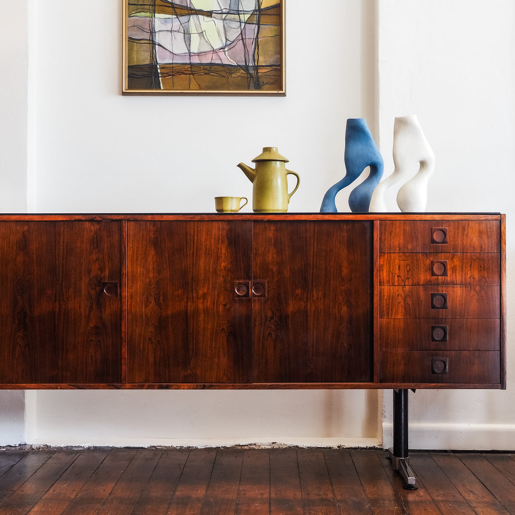Mirror-top Danish Rosewood Sideboard – Zander & Co.